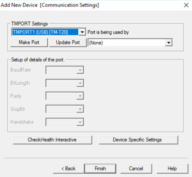 USB Epson OPOS Printer Configuration for Idealpos